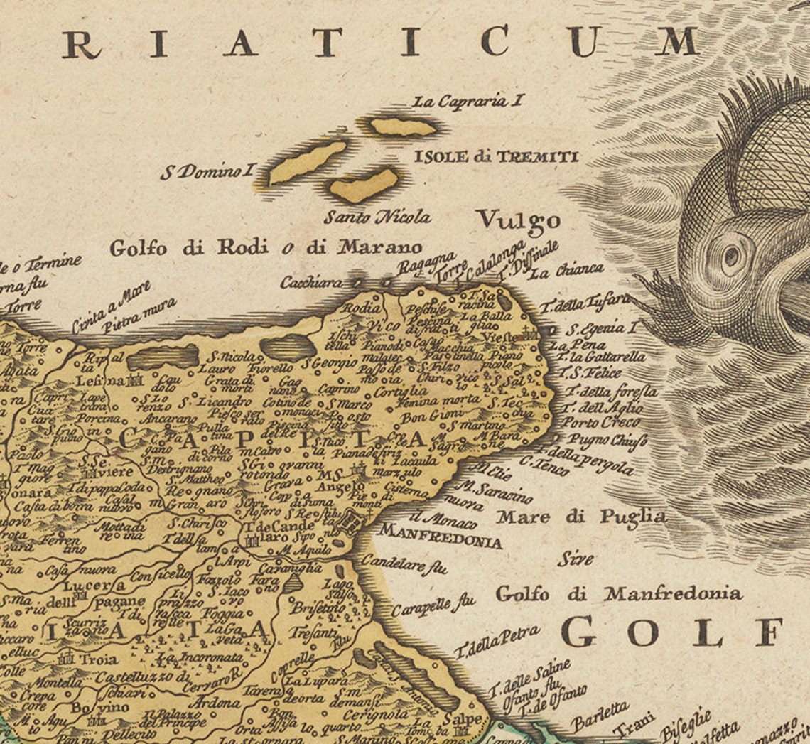 1700s Map of Italy Italy Map Italian Mapmap of Italy | Etsy