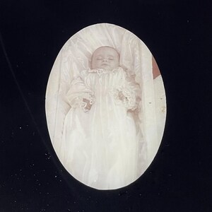 Antique Post Mortem Photo on Glass Baby in Casket - Etsy