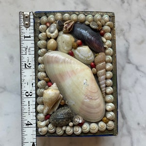 Victorian Book Shaped Shellwork Box - Etsy