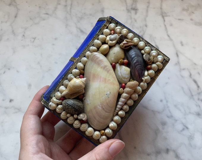 Victorian Book Shaped Shellwork Box - Etsy