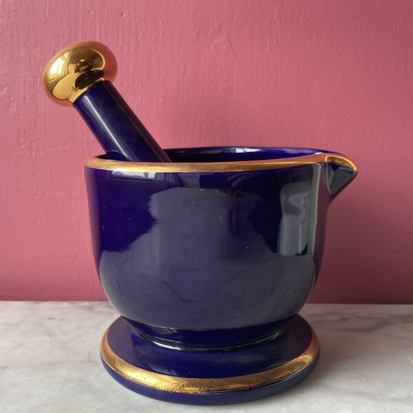 Blue Mortar Pestle - Etsy