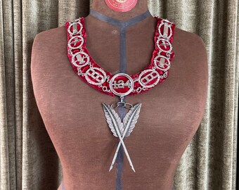 Ceremonial Collar Odd Fellows Fraternal Organization Linked Chain ...