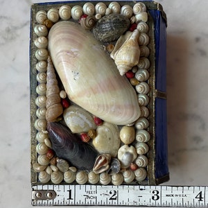Victorian Book Shaped Shellwork Box - Etsy