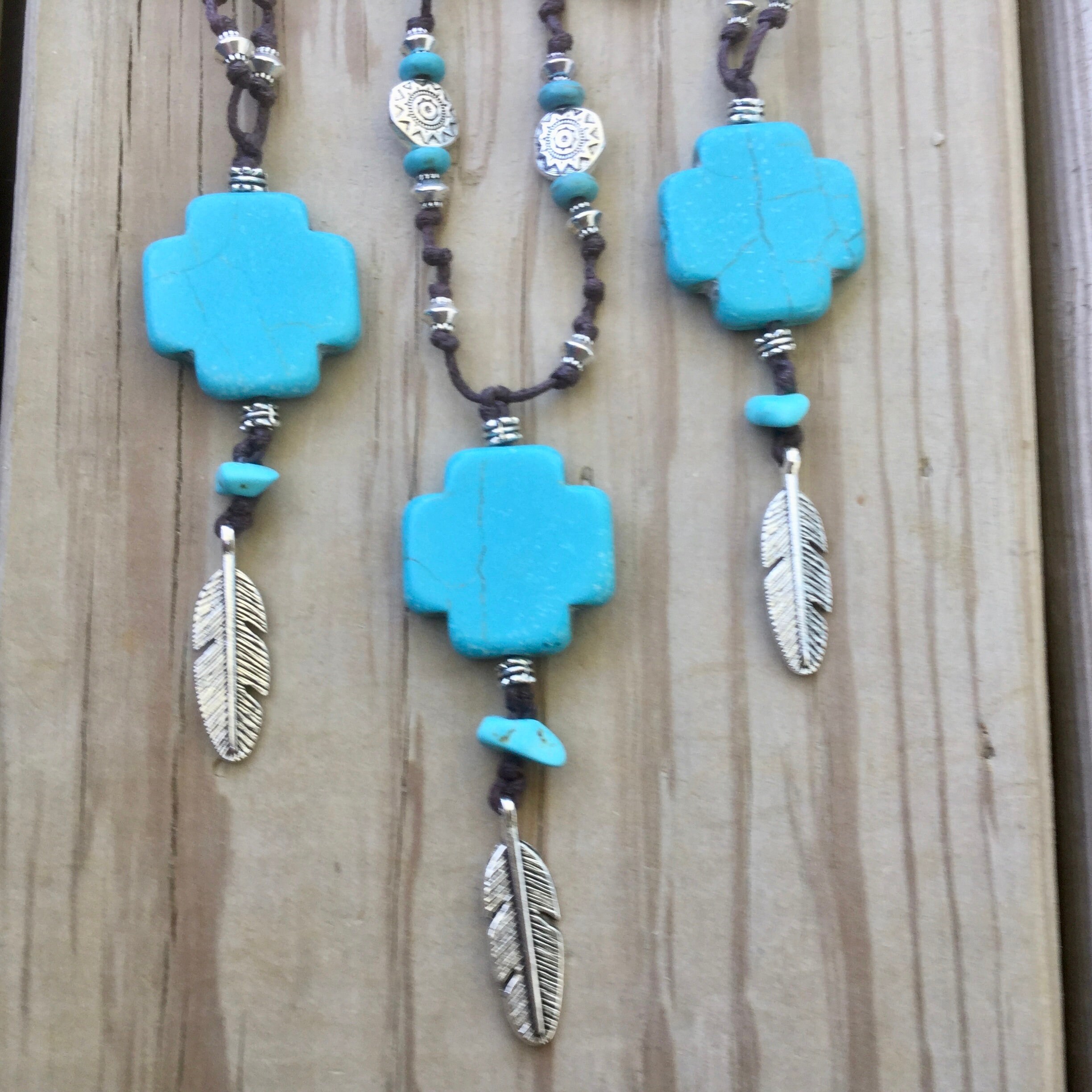 Southwest Sundance Style Turquoise & Tibetan Silver Cross - Etsy