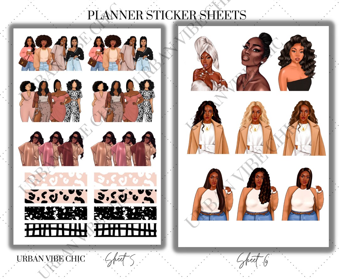 Black Girl Stickers, Black Girl Planner Stickers, Black Girl Sticker ...