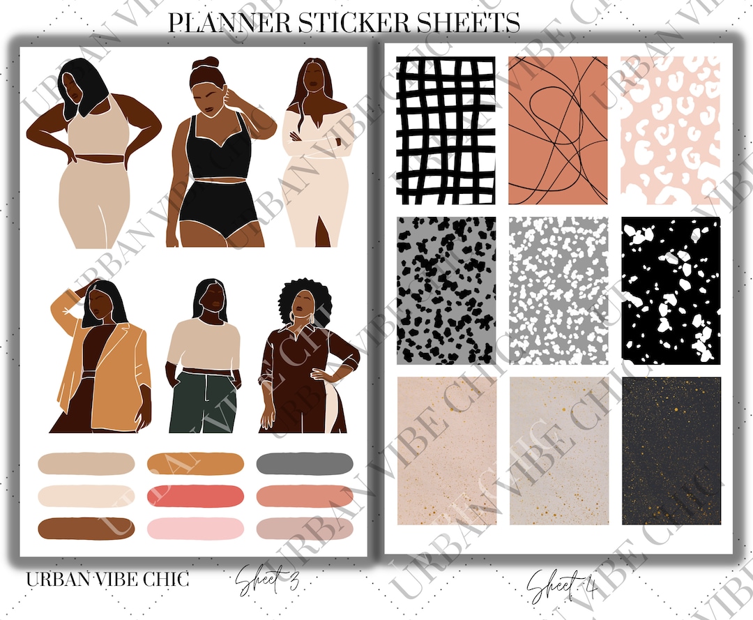 Black Girl Stickers, Black Girl Planner Stickers, Black Girl Sticker Book, Planner Sticker ...