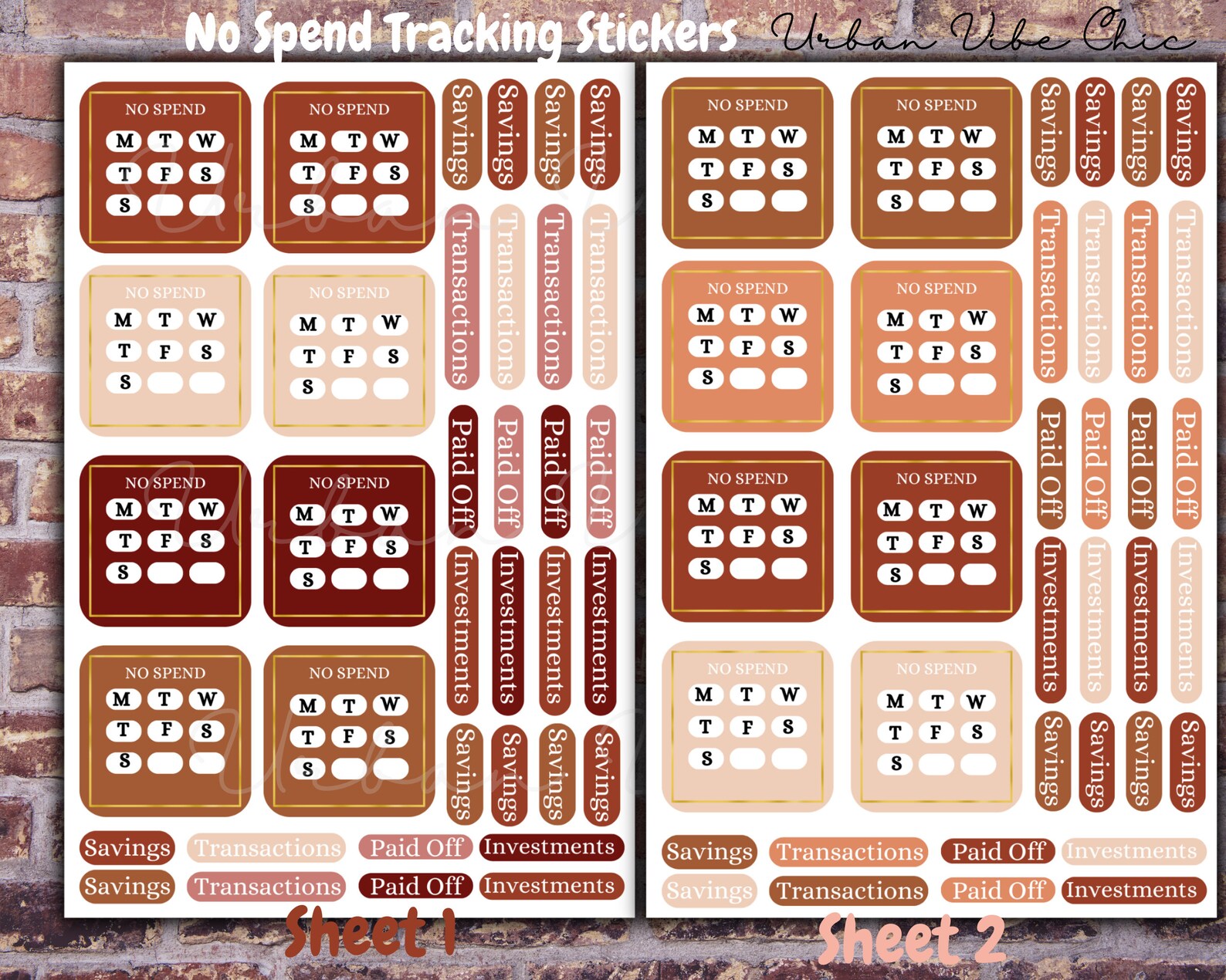 Savings Challenge Stickers: Budget Planner Trackers (printable) - Etsy