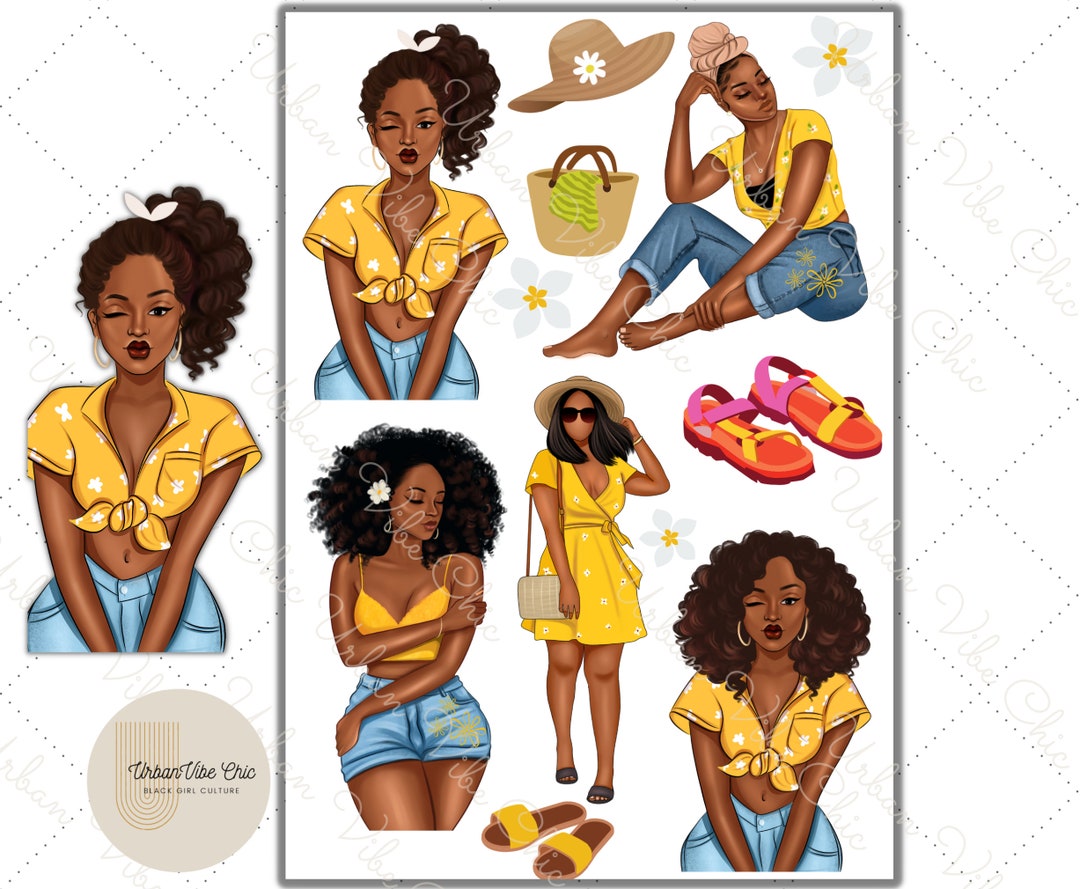 Black Girl Magic Planner Sticker Sheets Black Women Black Girl Planner