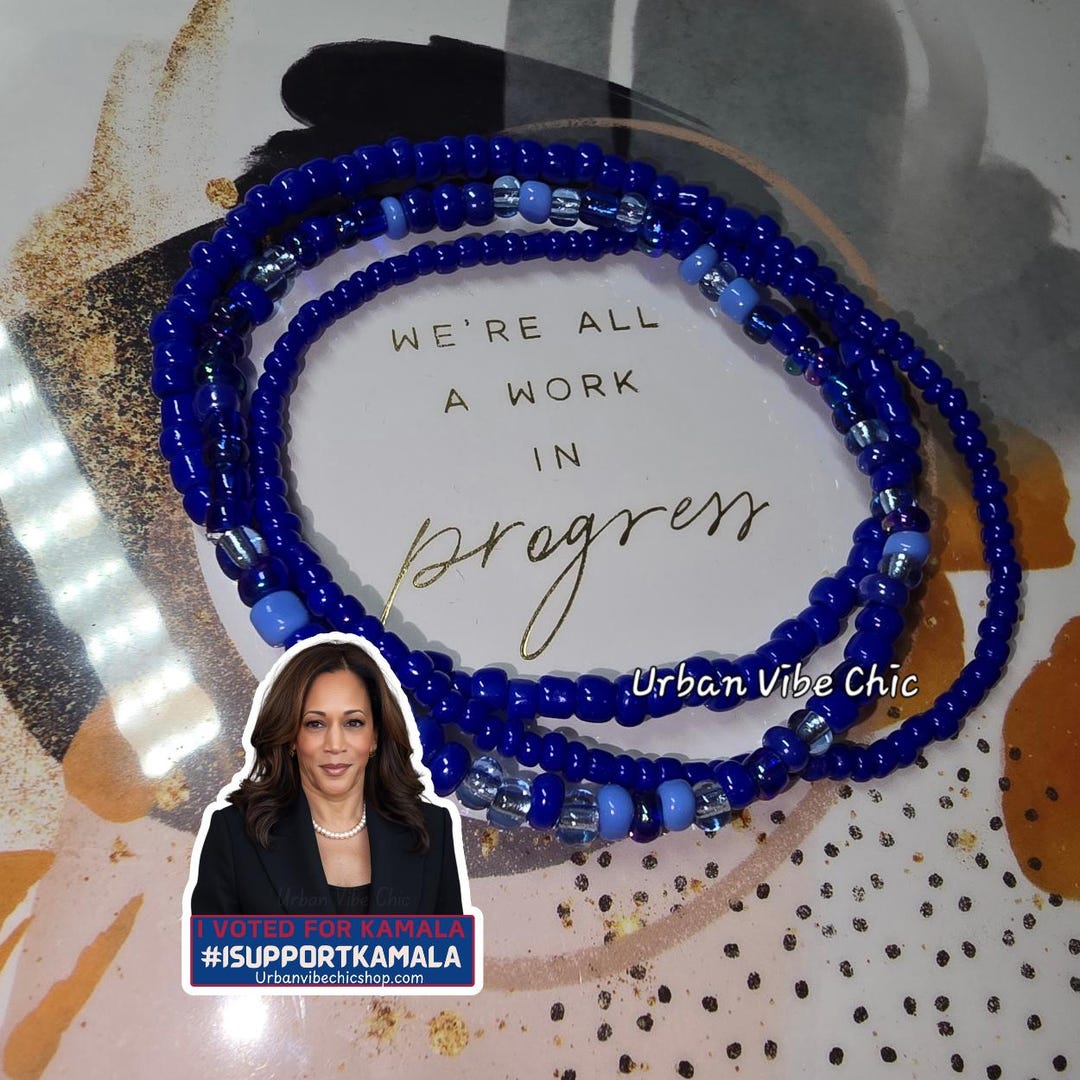 KAMALA HARRIS Bracelets & Stickers,blue Bracelets, Support Blue ...
