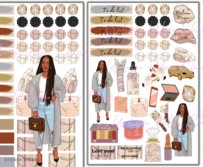 Black Girl Magic Planner Stickers: Fashion & Affirmations - Etsy