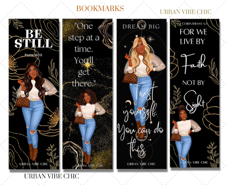 Black Girl Bookmarks african American Gifts Gifts for Her - Etsy