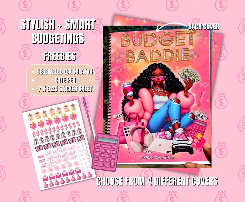 Budget Baddie Planner Bundle: Black Girl Covers, Stickers, Pen ...