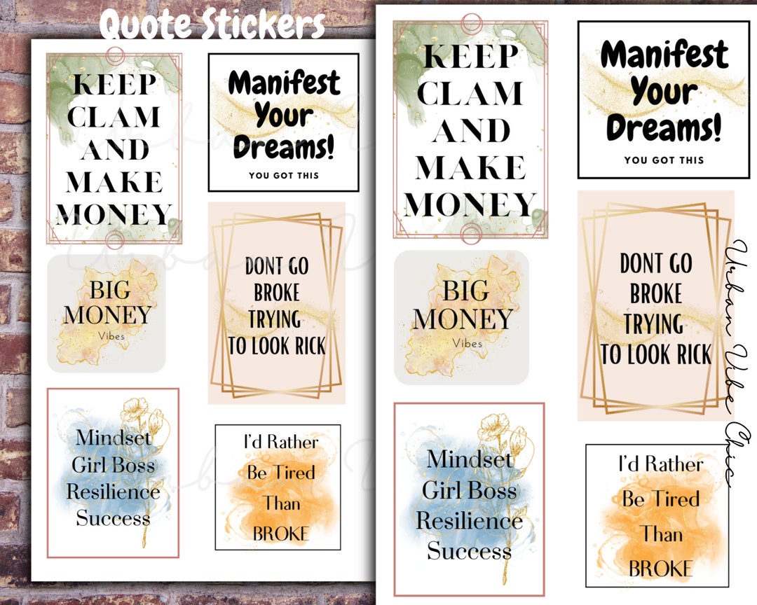 Budget Stickers, Saving Challenge Tracker Stickers, Mini Savings ...