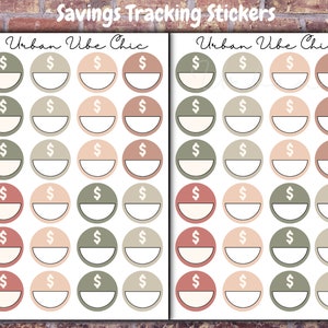 Budget Stickers, Saving Challenge Tracker Stickers, Mini Savings ...