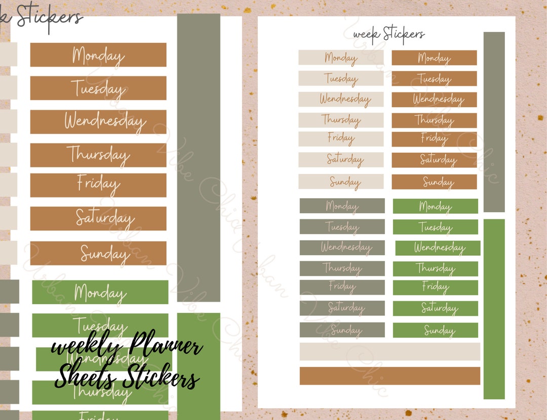 Weekly Planner Stickers, Monthly Planner Stickers, Bullet Journal ...