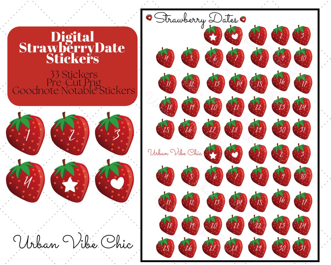 Digital Planner Dates Days Months Stickers, Goodnotes Stickers, iPad ...