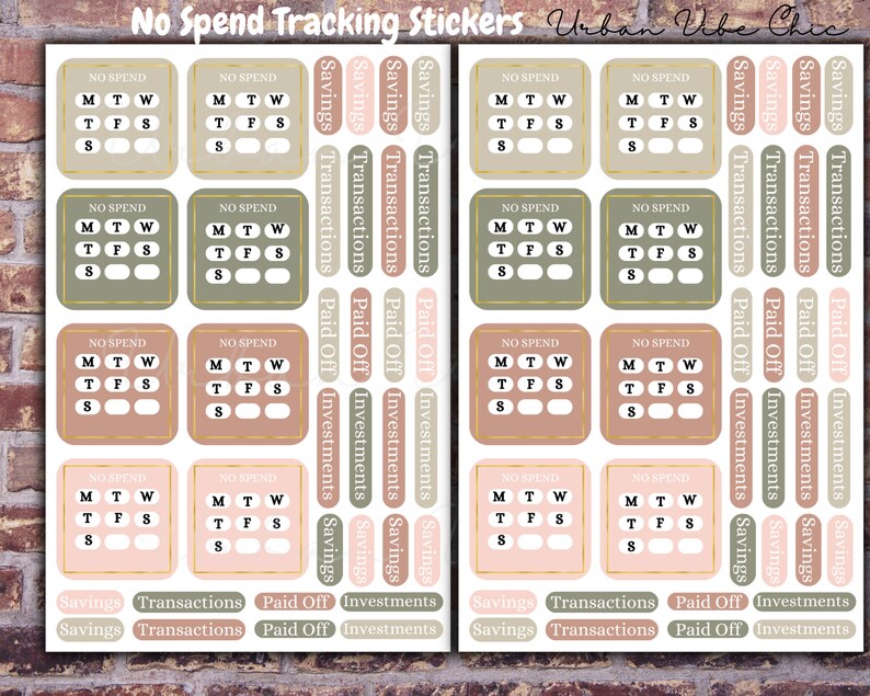 Savings Challenge Stickers: Budget Planner Trackers (printable) - Etsy