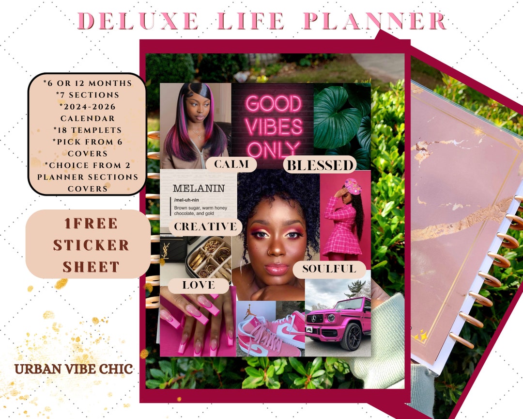 Black Girl Planner, Undated Planner, Black Girl, Melanin Planner, Life ...