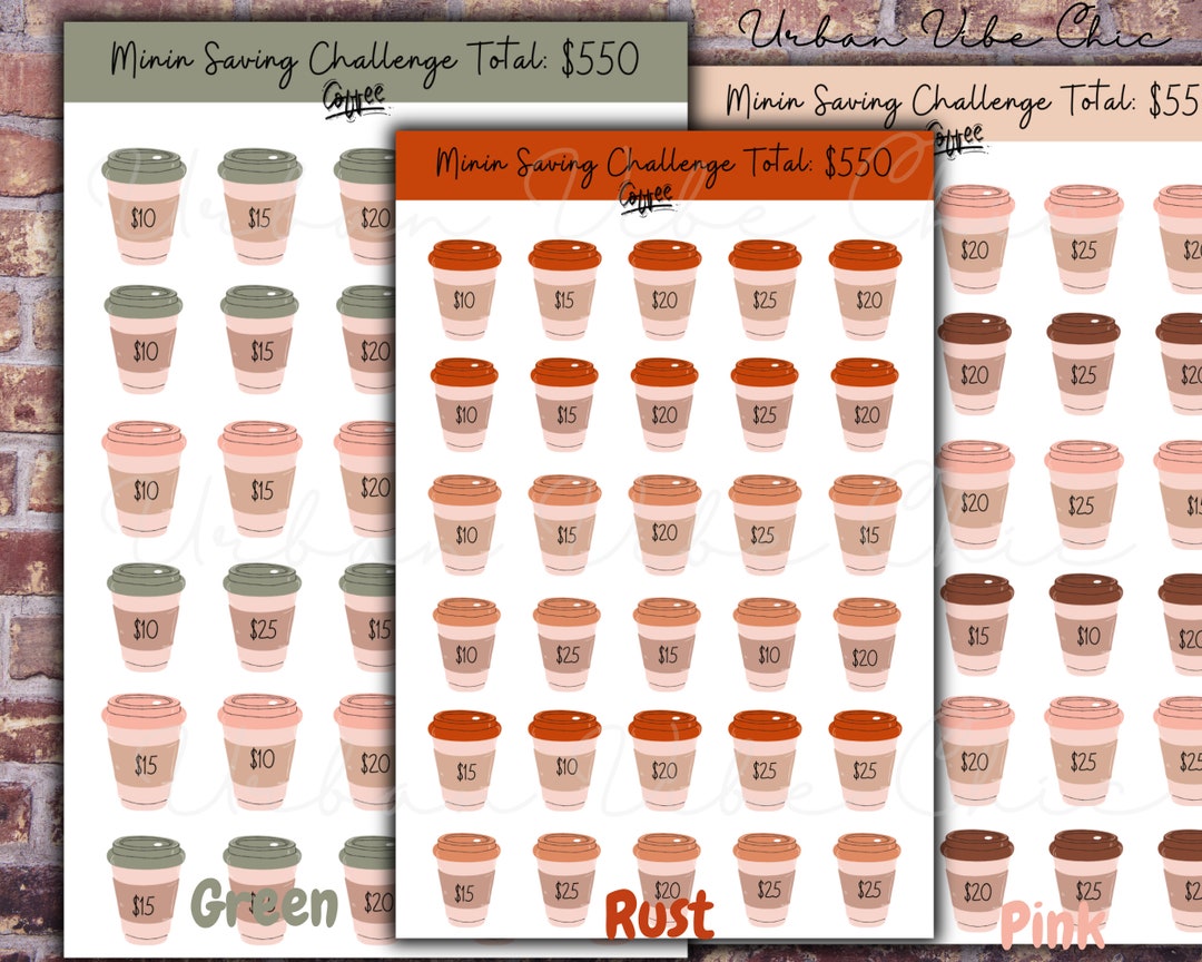 Budget Stickers, Saving Challenge Tracker Stickers, Mini Savings ...