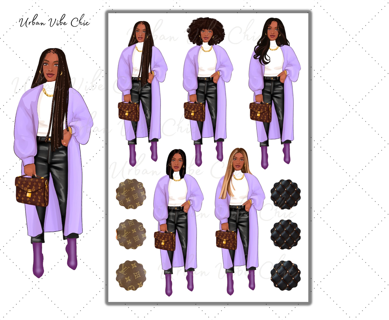 Black Girl Planner Stickers Black Women African American - Etsy