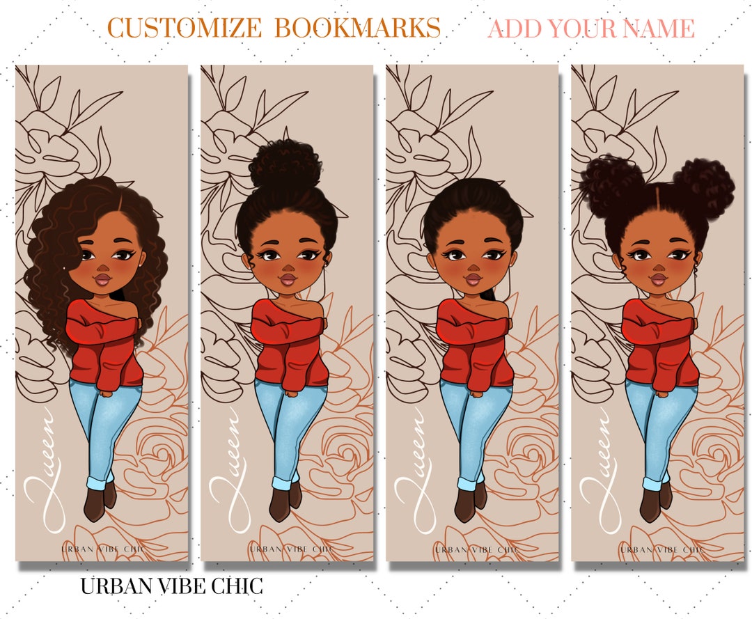Custom Bookmarks I Black Girl Bookmarks |african American Gifts | Black ...