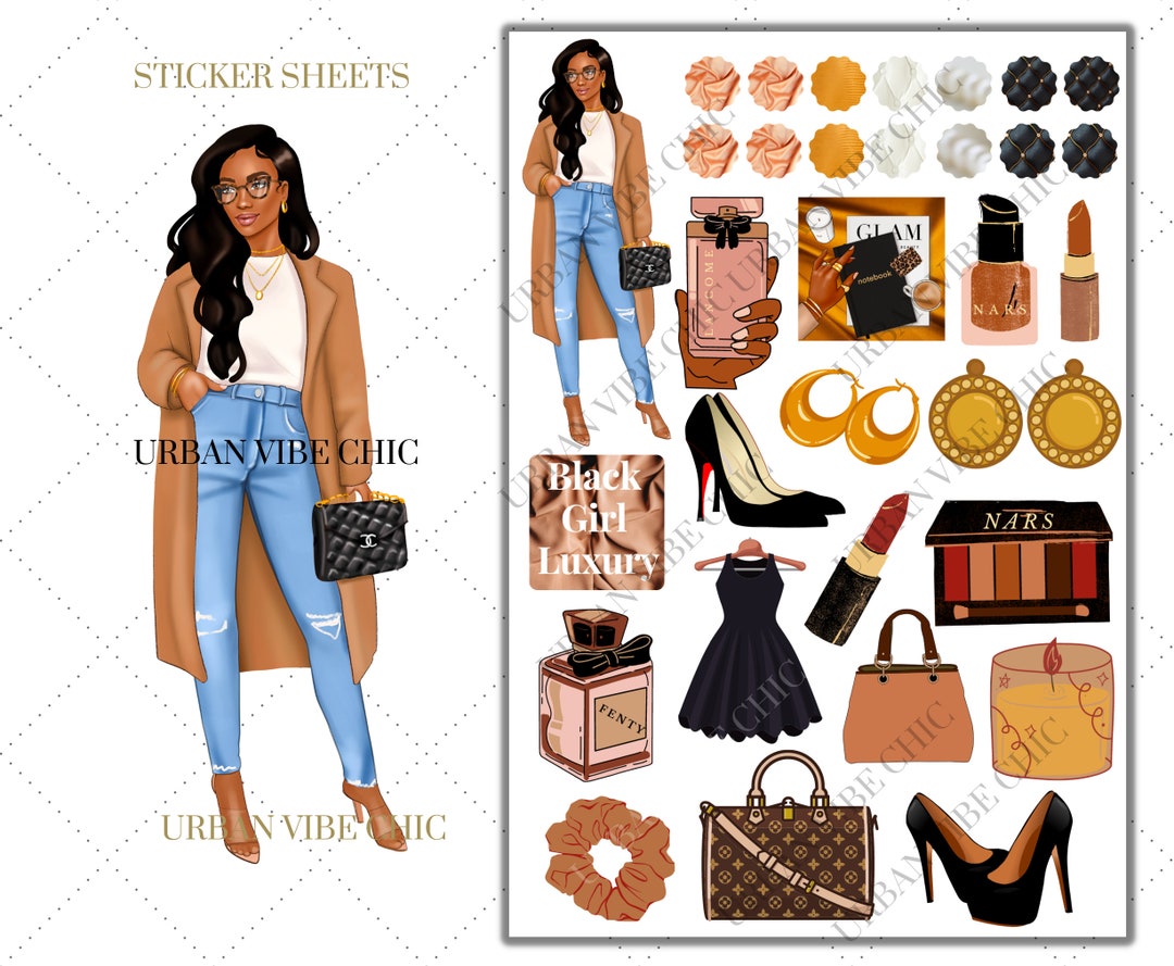Black Girl Magic Planner Stickers: Fashionable Doll Stickers - Etsy