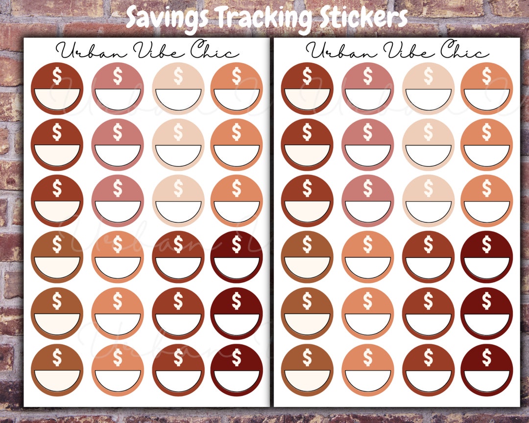 Budget Stickers, Saving Challenge Tracker Stickers, Mini Savings ...