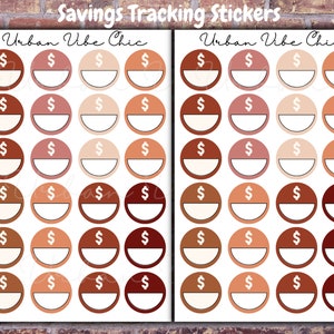 Budget Stickers, Saving Challenge Tracker Stickers, Mini Savings ...