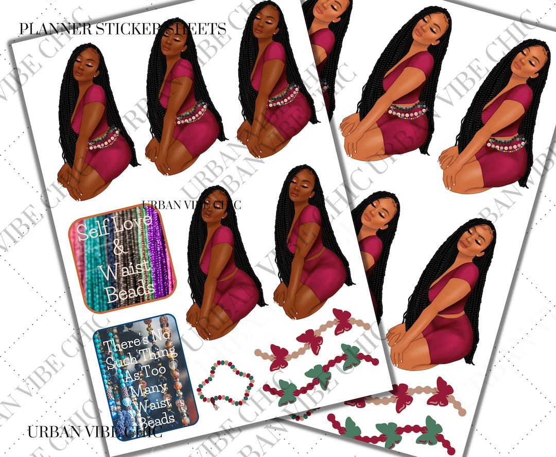 Black Girl Stickers Black Girl Planner Stickers African Etsy