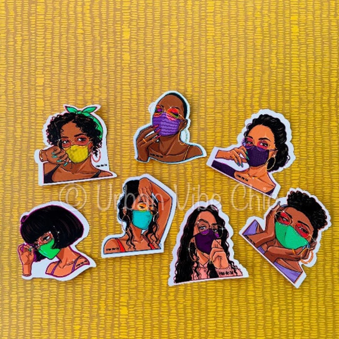 Black Girl Magic Melanin Stickers Vinyl Stickers Boho - Etsy