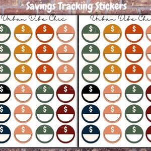 Budget Stickers, Saving Challenge Tracker Stickers, Mini Savings ...
