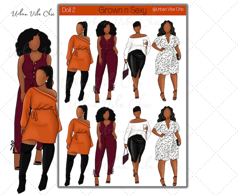 Black Girl Magic Planner Stickers, Fashion Doll Sheet - Etsy