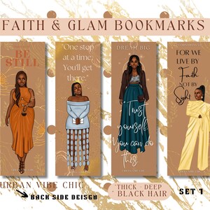 Black Girl Bookmark Set |african American Gifts | Gifts for Her ...