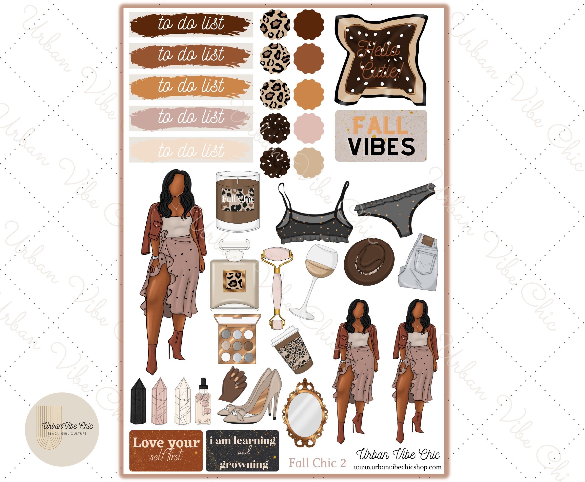 Black Owned Affirmation Stickers Black Women Black Girl Planner