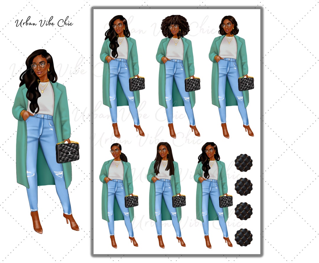 Black Girl Magic Planner Sticker Sheets, Black Women, African American ...