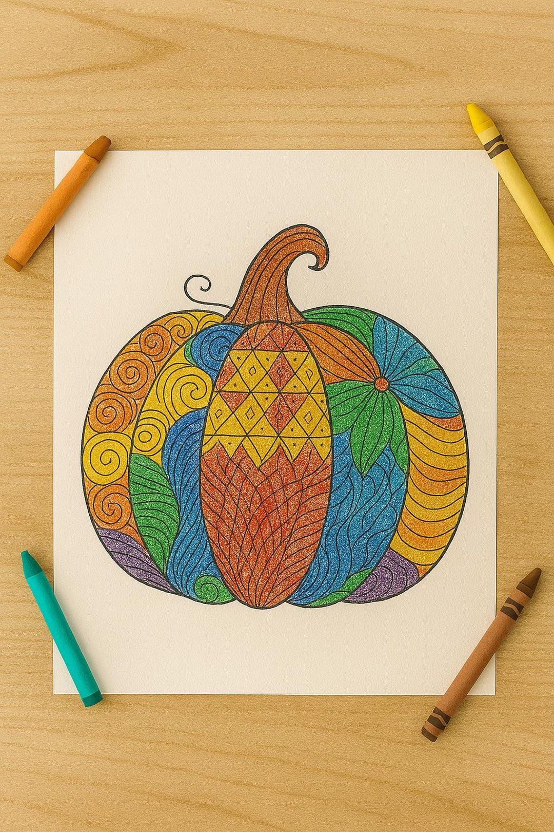 Zen Tangle Pumpkin - Printable PDF for Kids - Etsy Canada