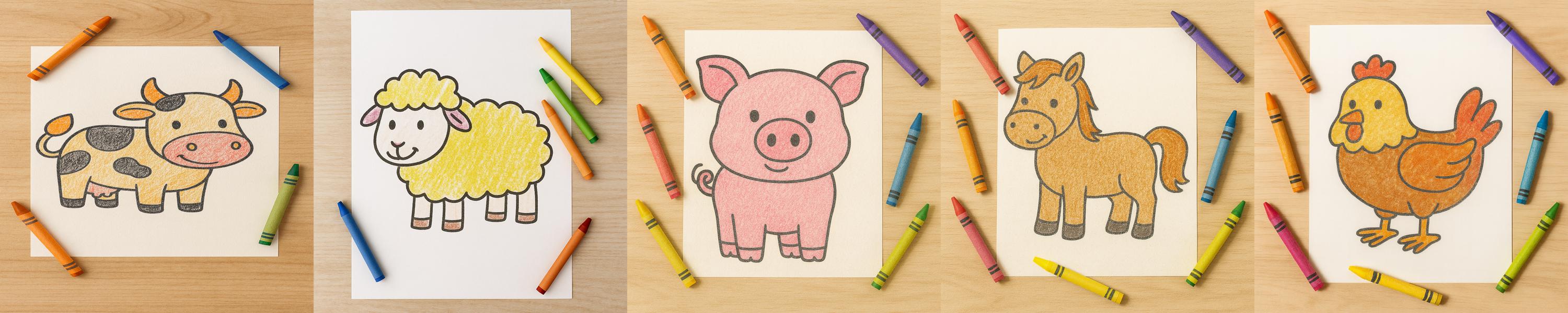 Farm Animal Coloring Book Bundle: Printable Activity Pages (PDF ...
