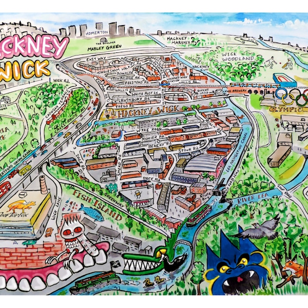 Hackney Wick Art - Etsy UK