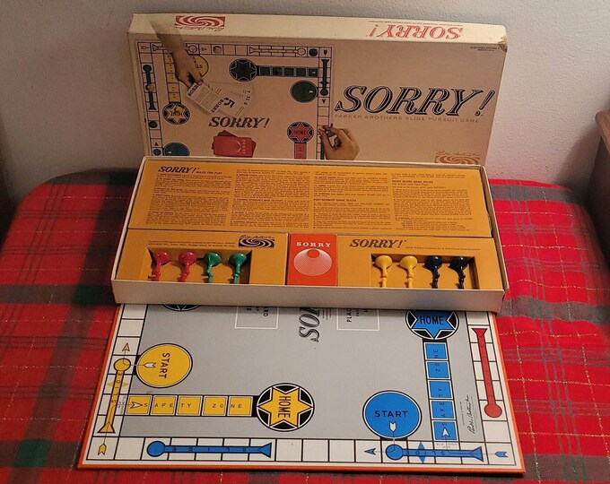 Vintage 1964 Parker Brothers Sorry Slide Pursuit Game - Etsy