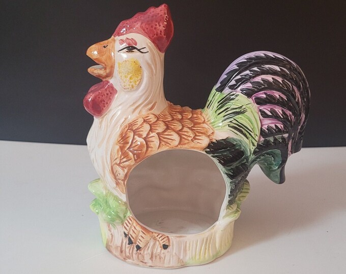 Rooster Scouring Scrub Pad Sponge Holder Kitchen Sink Counter Gemco ...