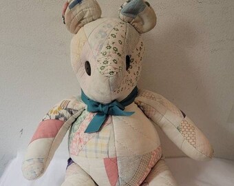 Patchwork Teddy Bear | Etsy