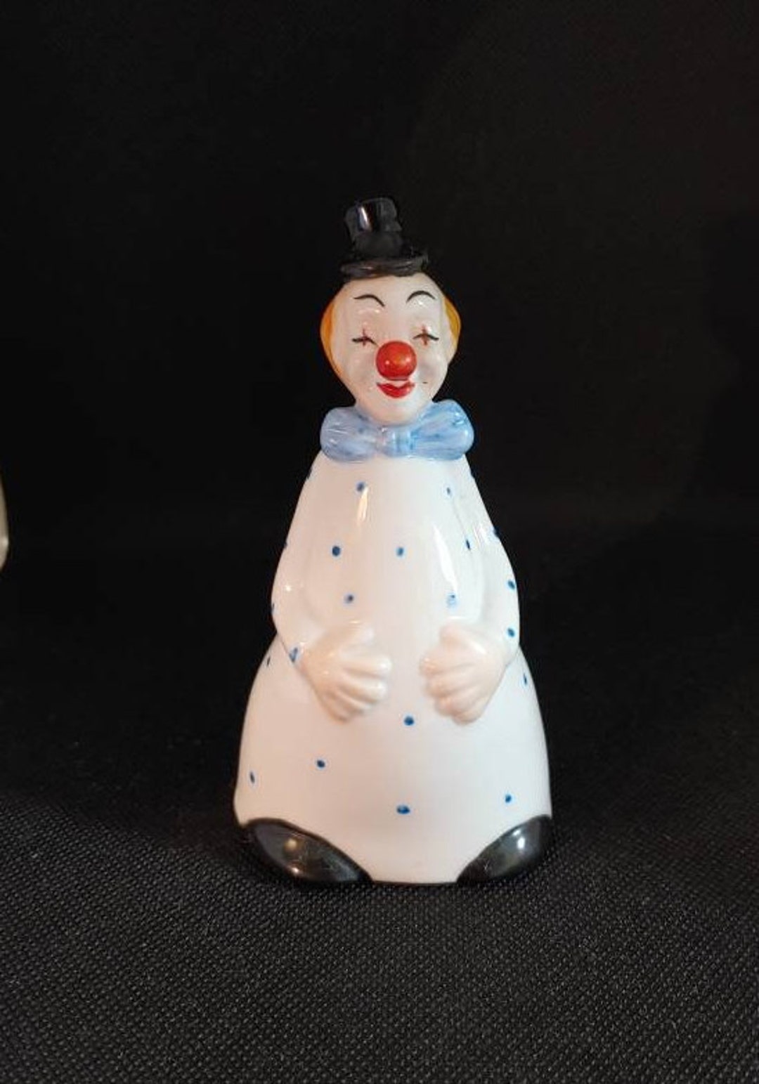 Vintage Porcelain Clown Bell - Etsy