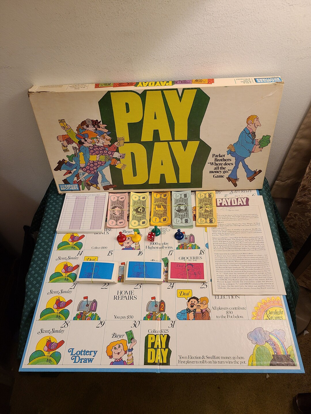 1975 Payday Board Game by Parker Brothers Complete in Very Good ...