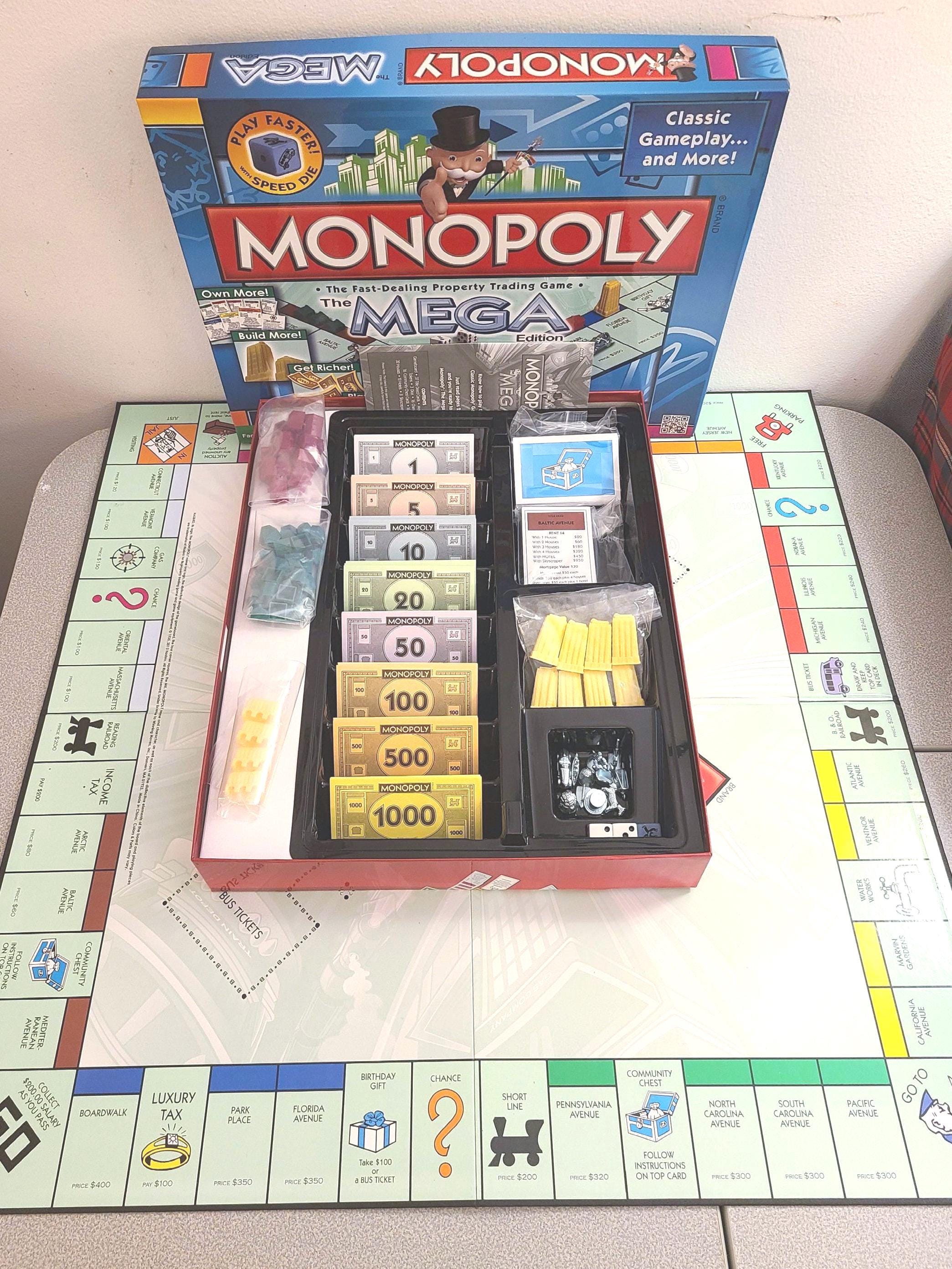 Monopoly MEGA Edition With Speed Die, Own More, Build More, Get Richer ...