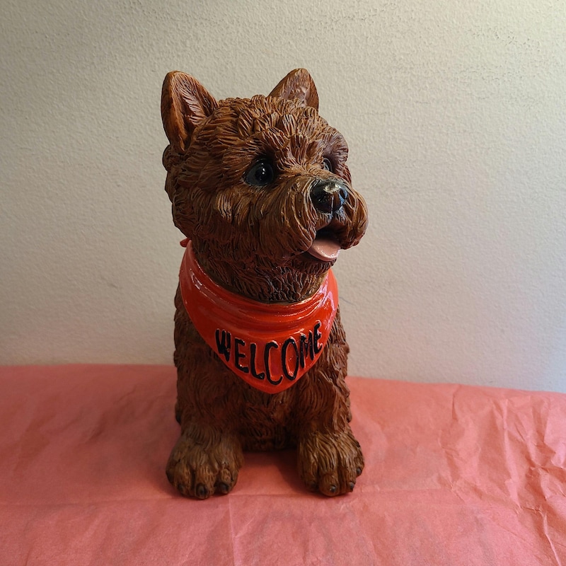 Vintage Yorkie Statue - Etsy
