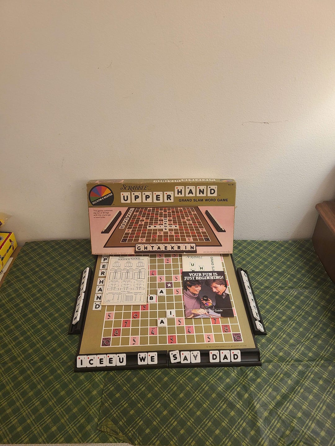 Scrabble Upper Hand Grand Slam Word Game Vintage 1981 Board Game ...
