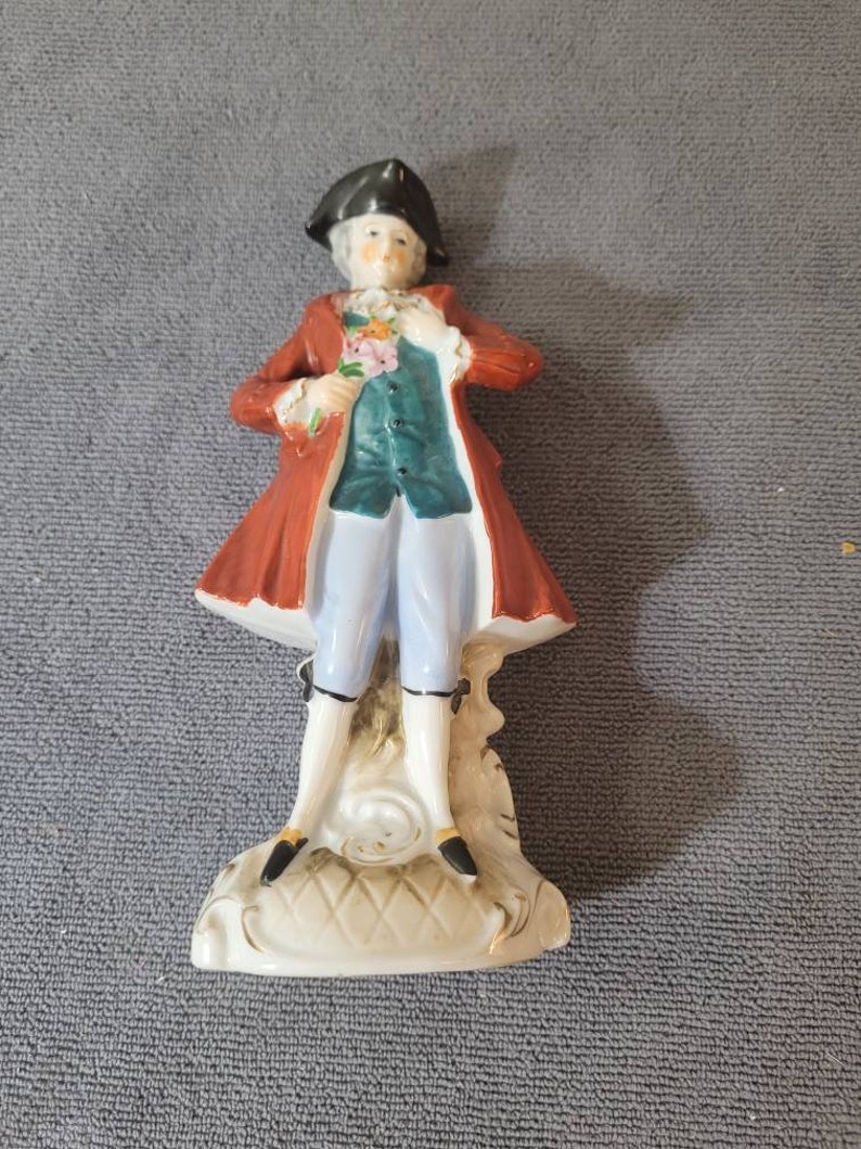 Vintage Porcelain Colonial Englishman Hand Painted Collectible - Etsy