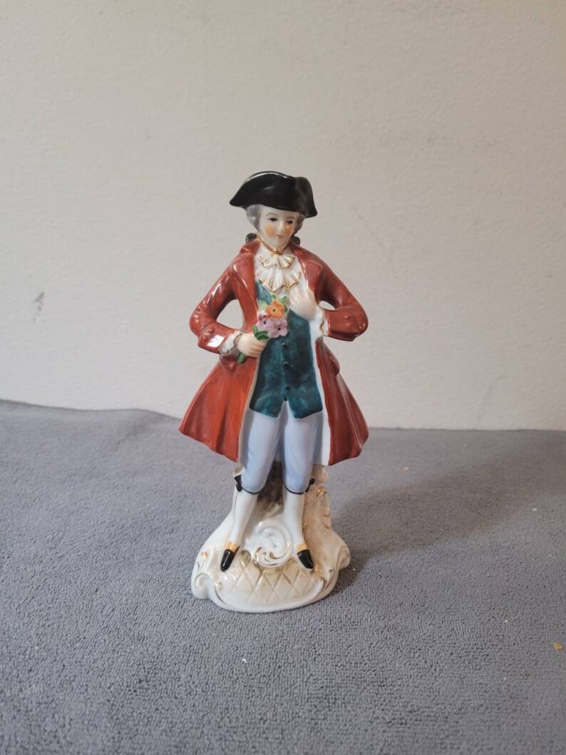 Vintage Porcelain Colonial Englishman Hand Painted Collectible - Etsy