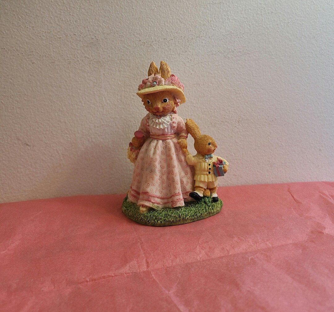 The Victorian Collection Figurine - Beatrice Easter and Walter Bunny ...