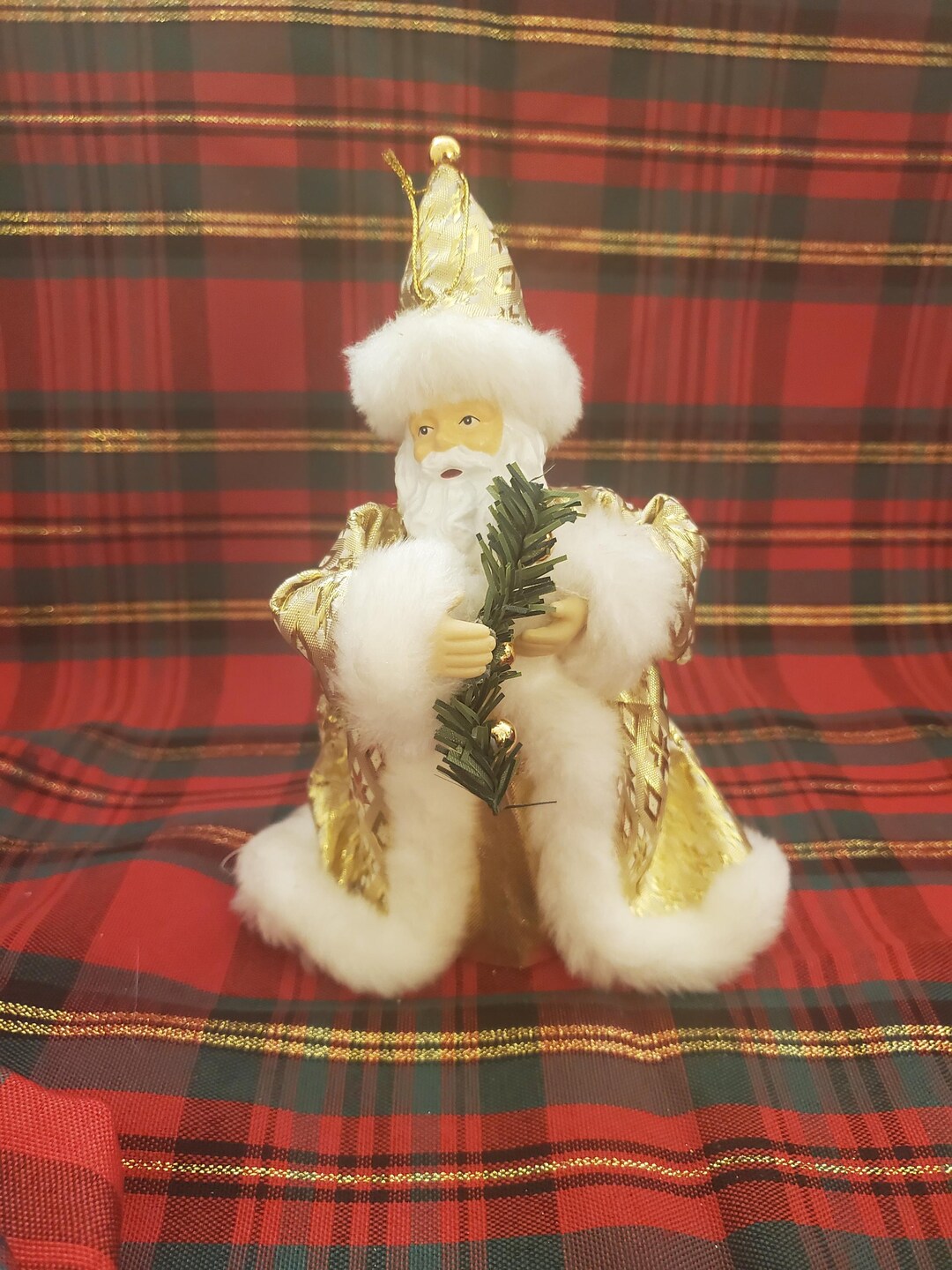 Old World Golden Santa Christmas Tree Topper and Ornament - Etsy